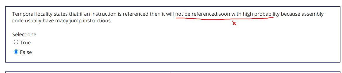 Solved Temporal locality states that if an instruction is | Chegg.com Solved Temporal locality states that if an instruction is | Chegg.com