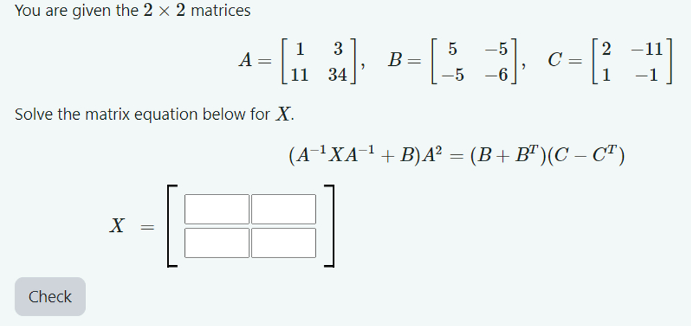 Solved You are given the 2×2 | Chegg.com