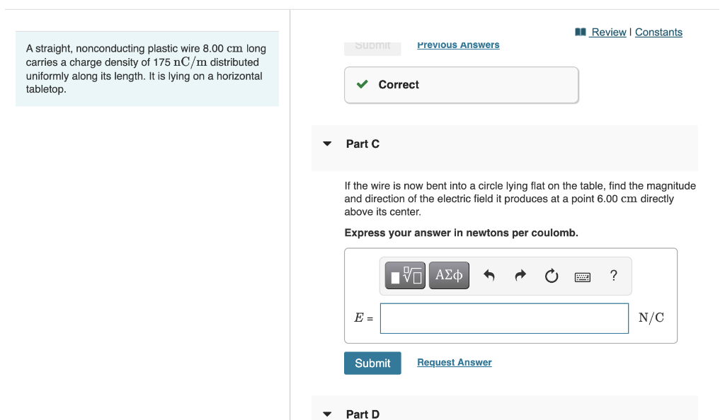 Solved A Review Constants Submit Previous Answers A | Chegg.com