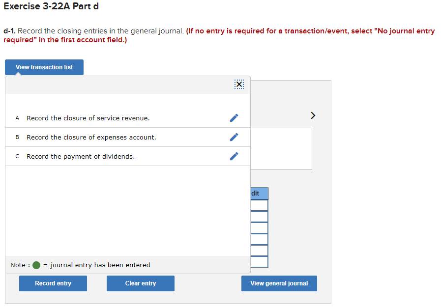 Solved Exercise 3-22A Recording events in the general | Chegg.com