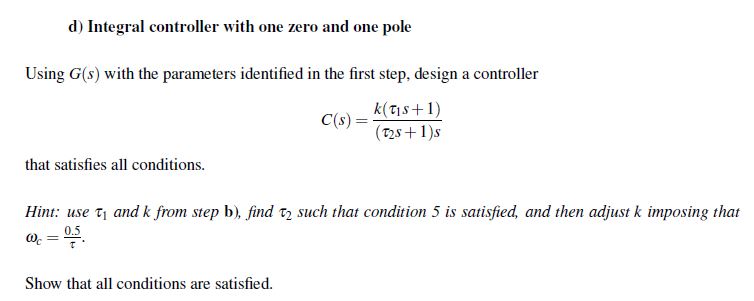 Solved Please help design cotroller in question c and d | Chegg.com