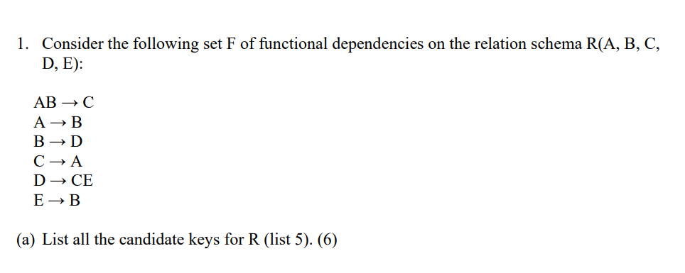 Solved Consider the following set F of functional | Chegg.com