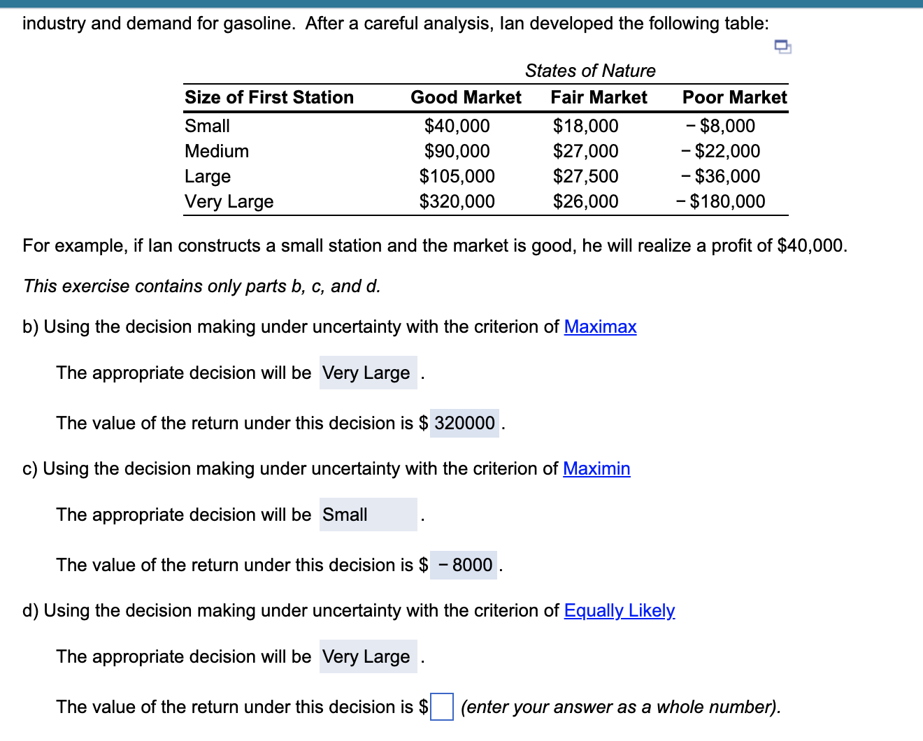 Solved industry and demand for gasoline. After a careful | Chegg.com