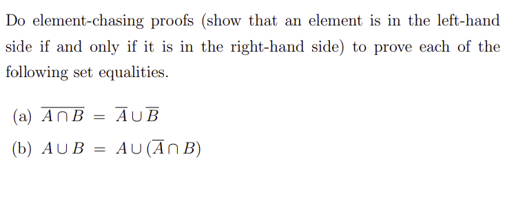 Solved Do element-chasing proofs (show that an element is in | Chegg.com