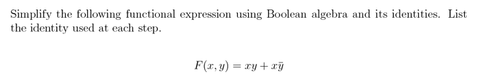 Solved Simplify the following functional expression using | Chegg.com