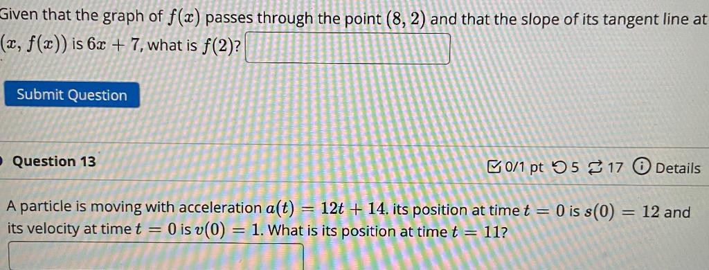 Solved Given that the graph of f(x) passes through the point | Chegg.com