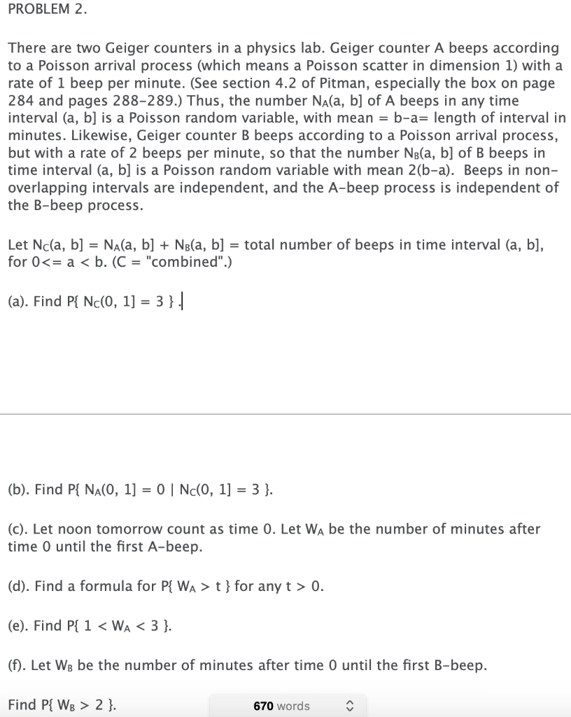 Solved PROBLEM 2. There are two Geiger counters in a physics | Chegg.com