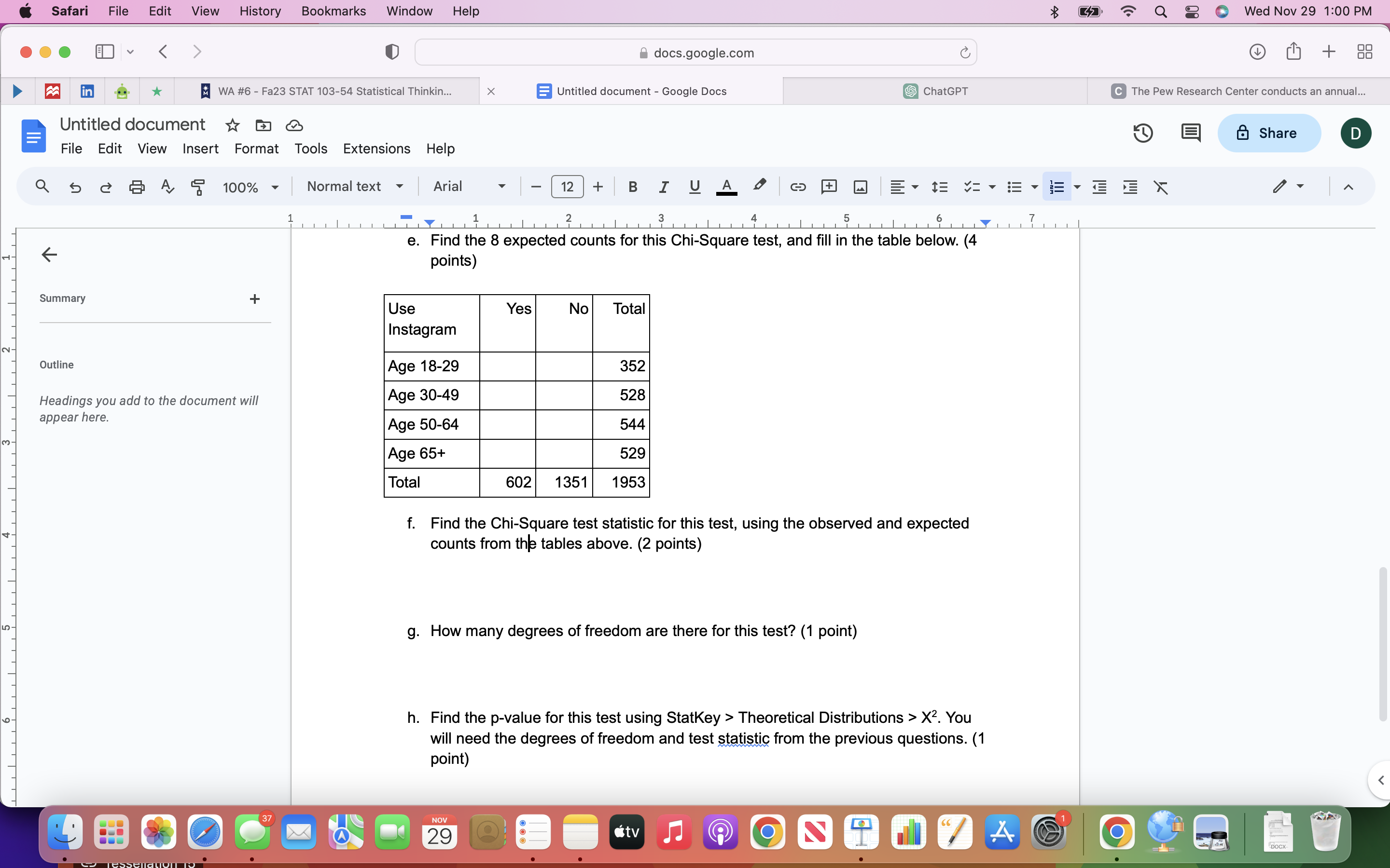 Solved E Find The 8 Expected Counts For This Chi Square Chegg