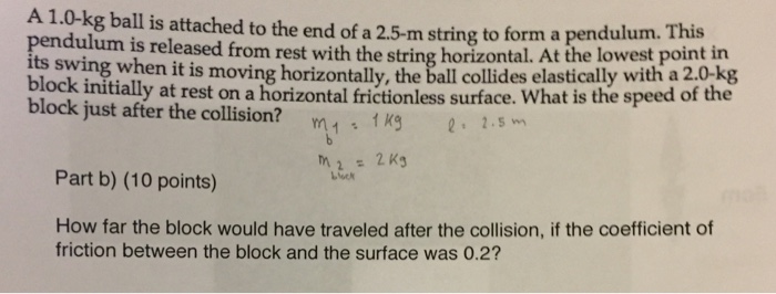 Solved A 1.0-kg ball is attached to the end of a 2.5-m | Chegg.com