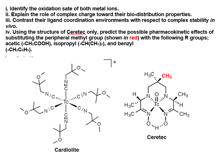 Solved i. ﻿Identify the oxidation sate of both metal | Chegg.com