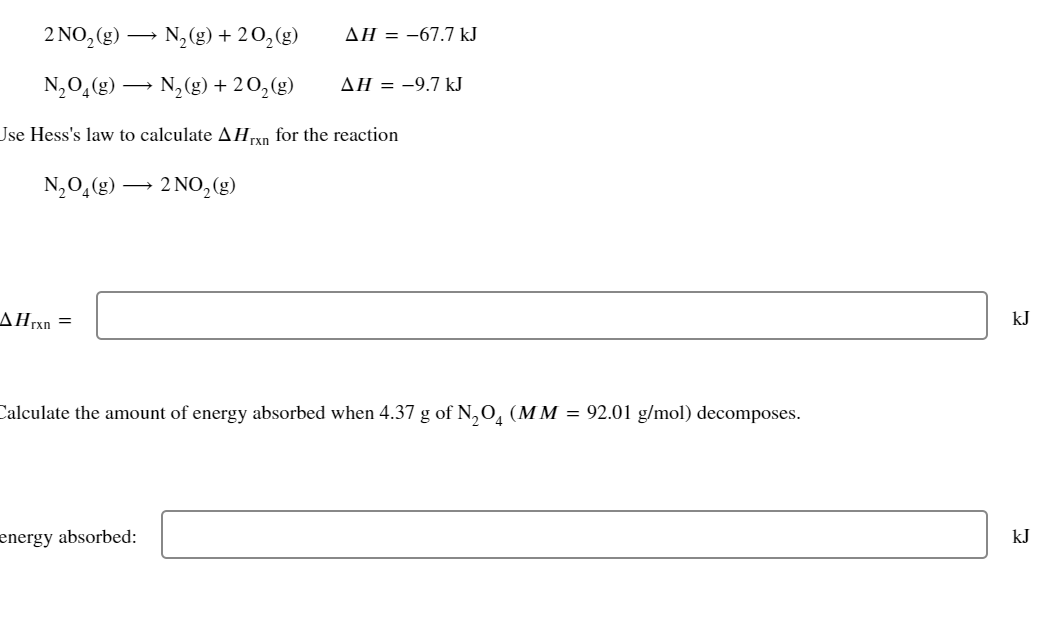 Solved 2NO2( g) N2( g)+2O2( g) N2O4( g) N2( g)+2O2( | Chegg.com