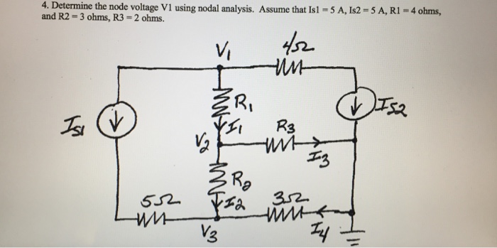 Solved Determine The Node Voltage V1 Using Nodal Analysis 