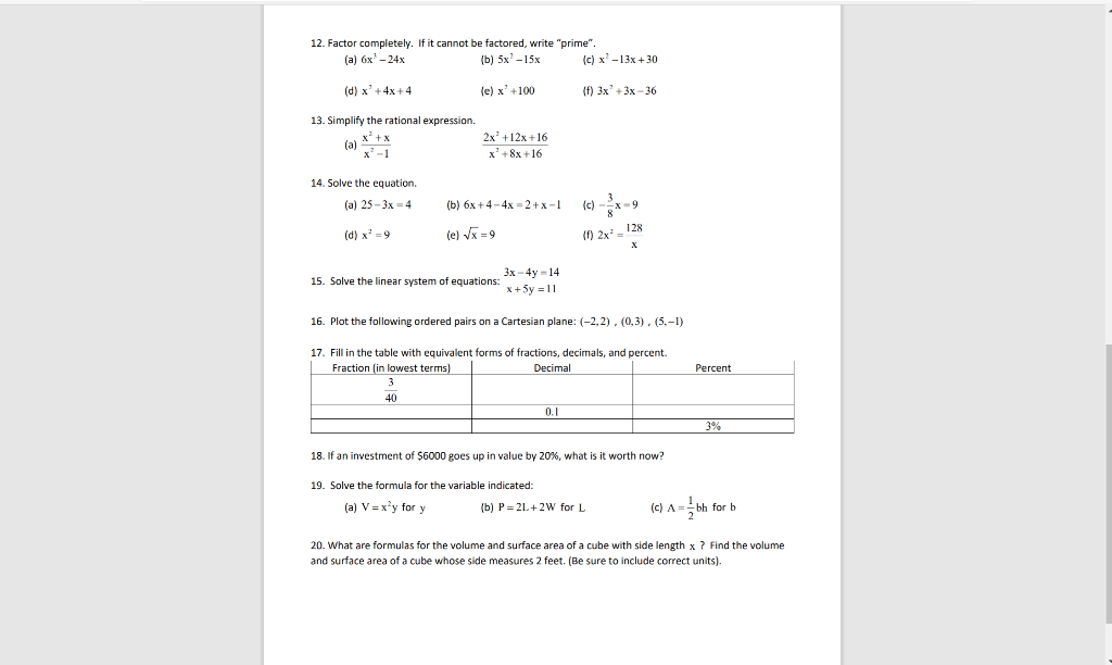 Solved 1. Graph the following numbers on a number line: -29 | Chegg.com