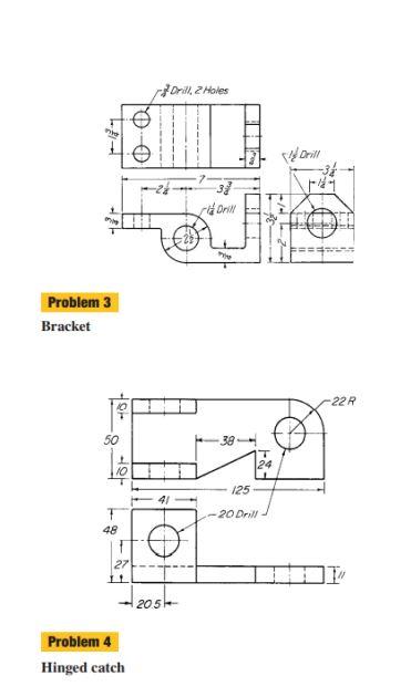 Solved Use CAD to construct an isometric dimensioned | Chegg.com