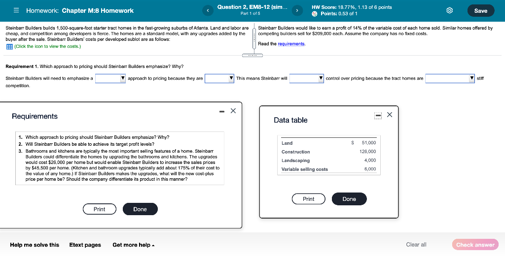 Solved = Homework: Chapter M:8 Homework Question 2, EMB-12 | Chegg.com