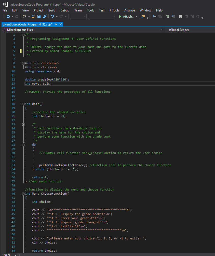 Solved Write a program named Program4 | Chegg.com