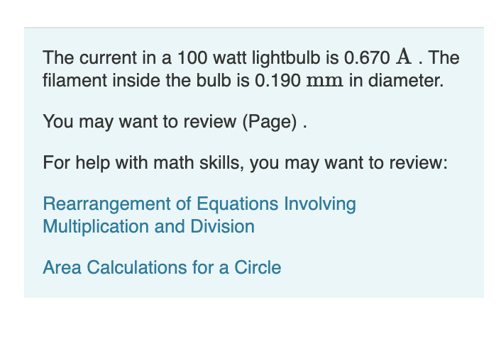 Solved a) What is the current density in the | Chegg.com