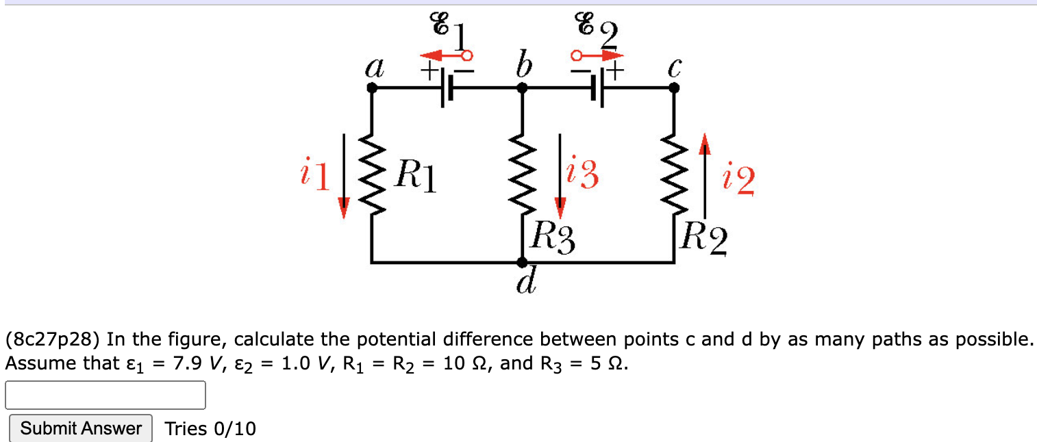 Solved (8c27p28) In the figure, calculate the potential | Chegg.com