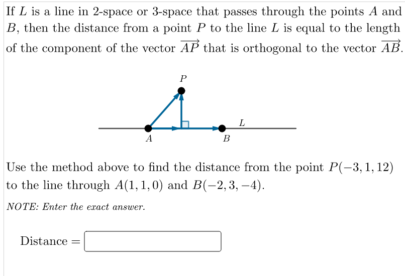 Solved If L is a line in 2-space or 3-space that passes | Chegg.com
