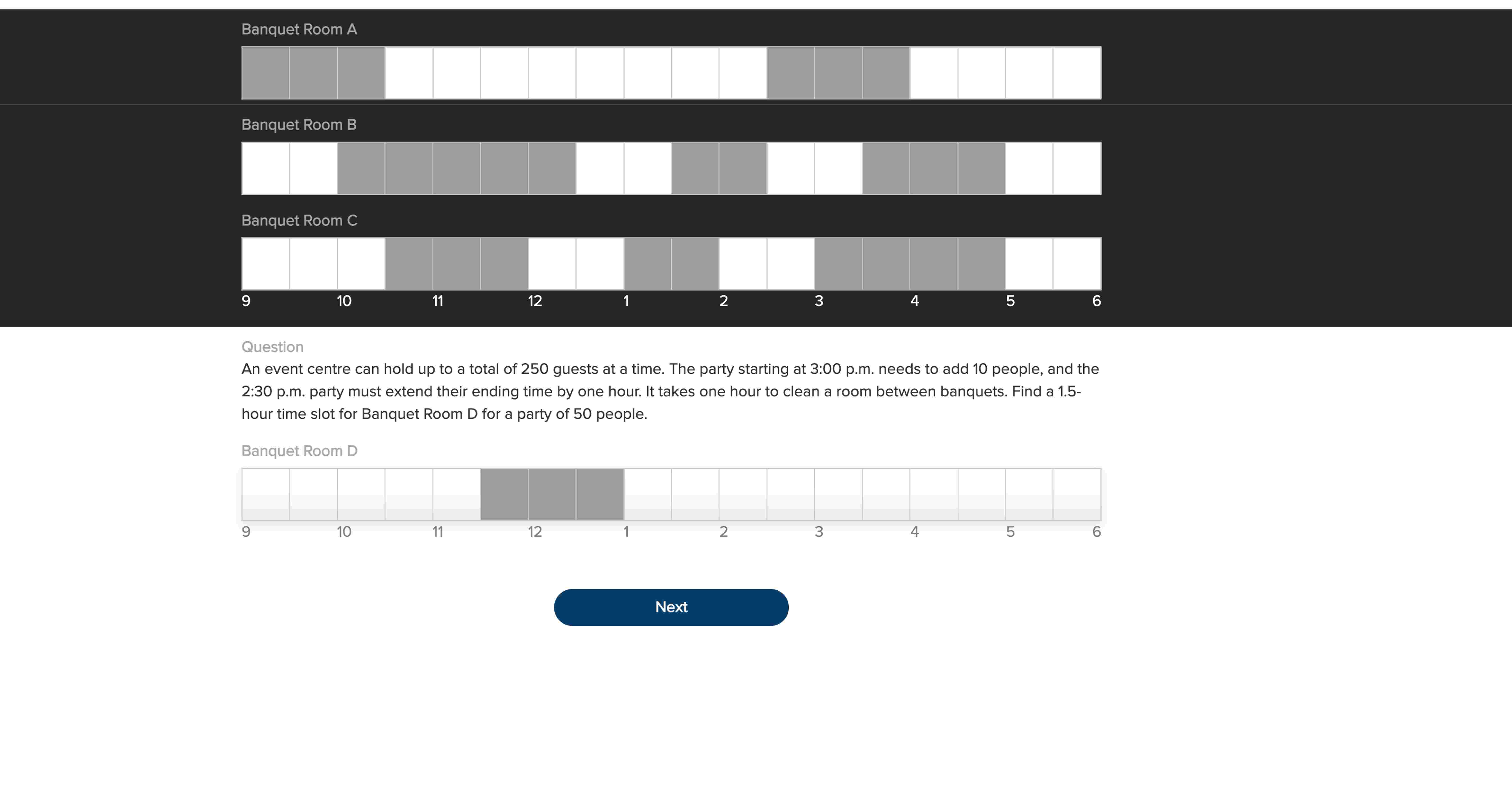 Solved QuestionAn event centre can hold up to a total of 250 | Chegg.com