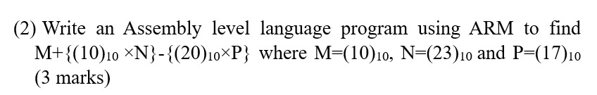 Solved 2 Write An Assembly Level Language Program Using 