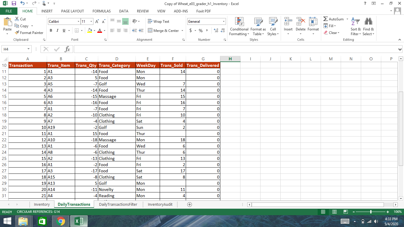 Solved ? - . X X AutoSum47 H Insert Delete Format Fill- | Chegg.com