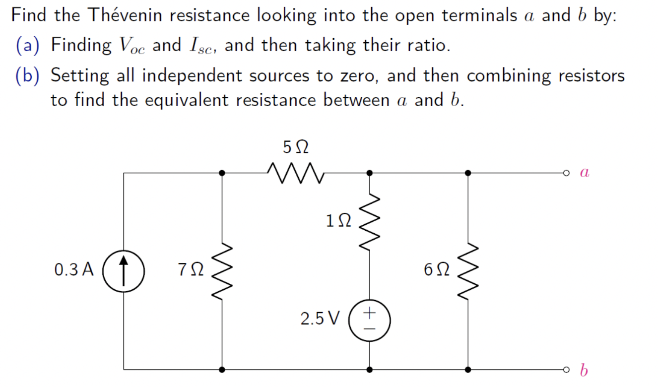 Solved Find the Thévenin resistance looking into the open | Chegg.com