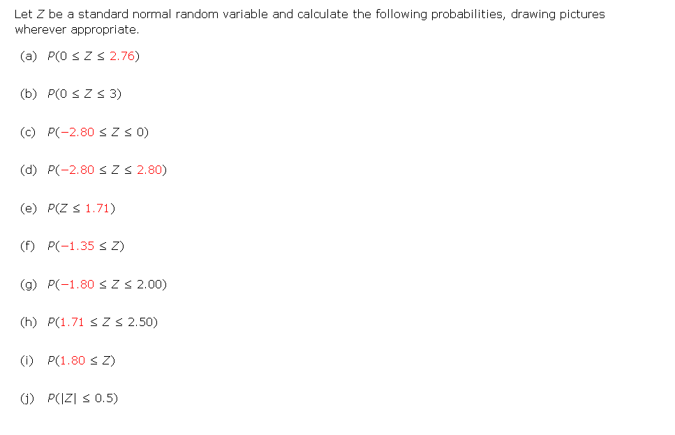 Solved Let Z be a standard normal random variable and | Chegg.com