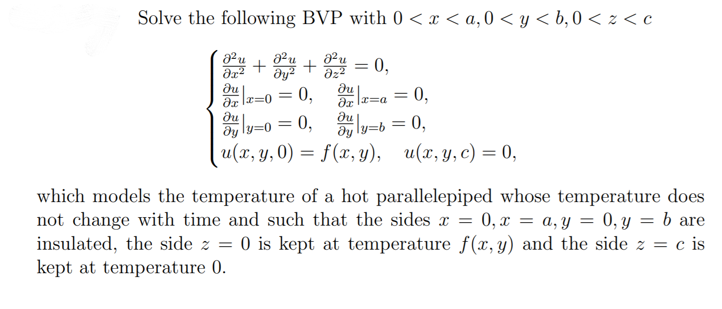 Solved Solve the following BVP with 0