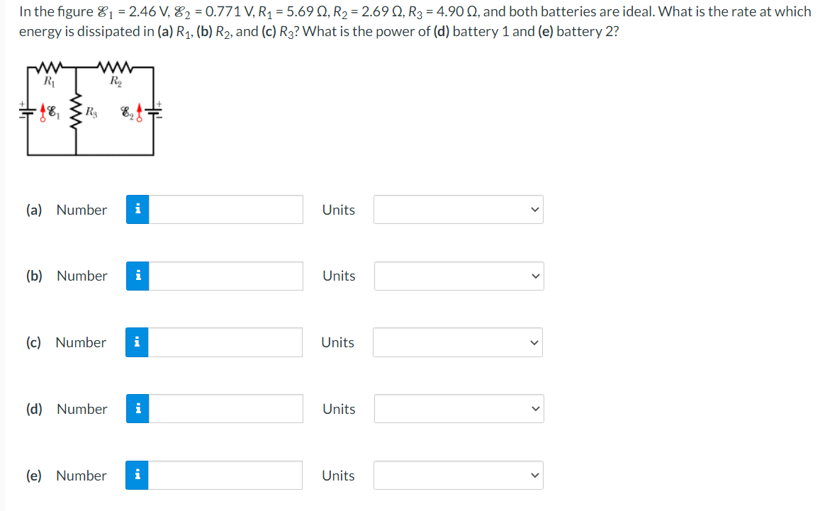 Solved In the figure E1=2.46 V,E2=0.771 | Chegg.com