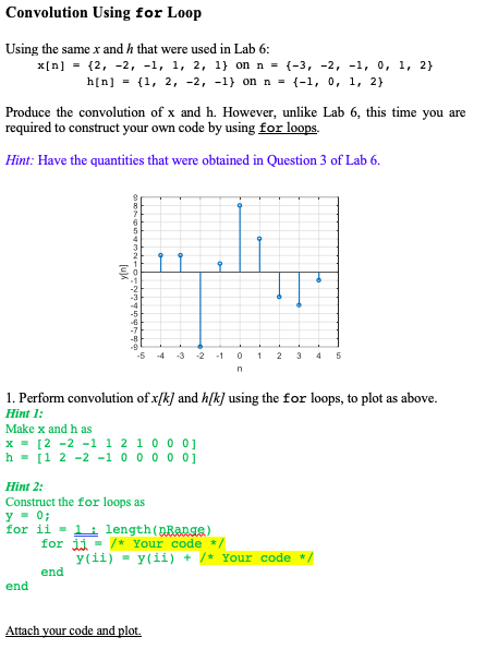 Solved Convolution Using for Loop Using the same x and h | Chegg.com