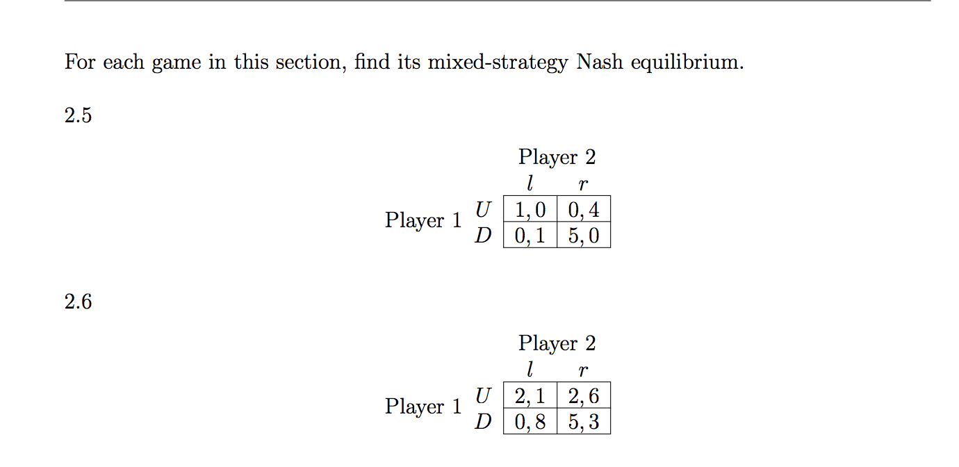 Solved For each game in this section, find its | Chegg.com