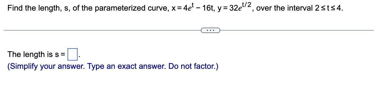 Solved Find the length, s, of the parameterized curve, | Chegg.com