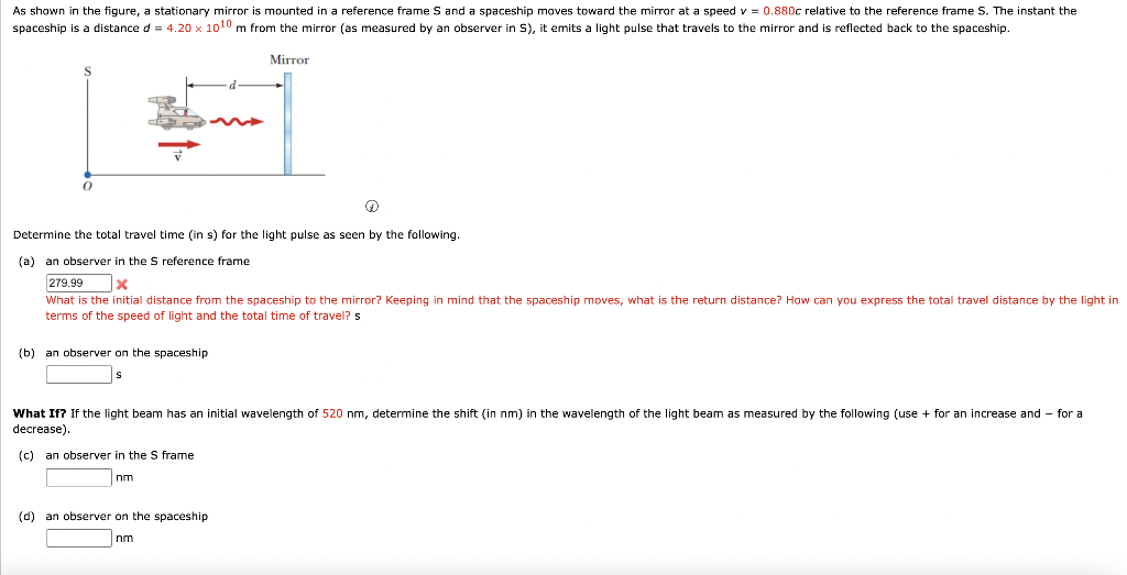 Solved (i) Determine the total travel time (in s) for the | Chegg.com