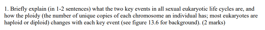 Solved 1. Briefly explain (in 1-2 sentences) what the two | Chegg.com