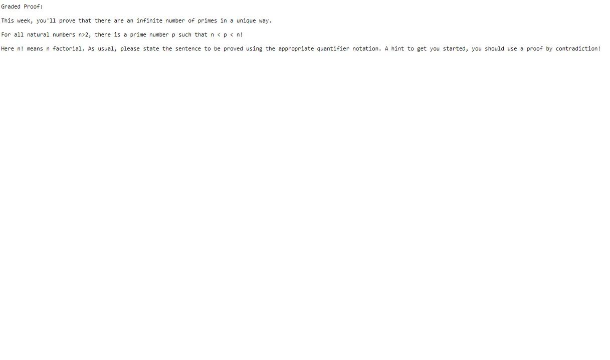 Solved Graded Proof: This week, you'll prove that there are | Chegg.com