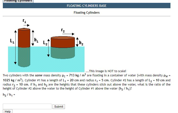 Solved Ploating Cylinders FLOATING CYLINDERS BASE Floating | Chegg.com