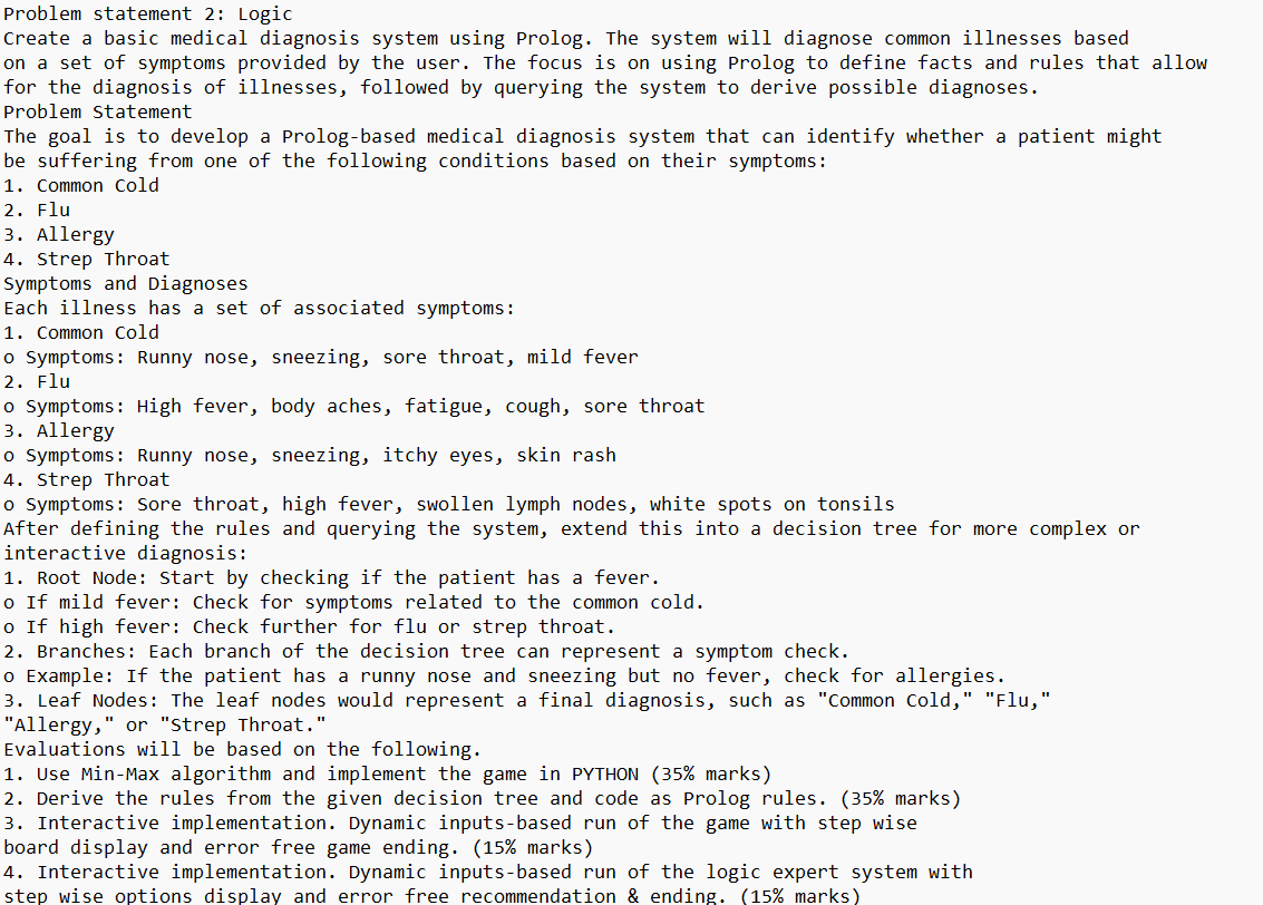 Solved Problem statement 2: LogicCreate a basic medical | Chegg.com