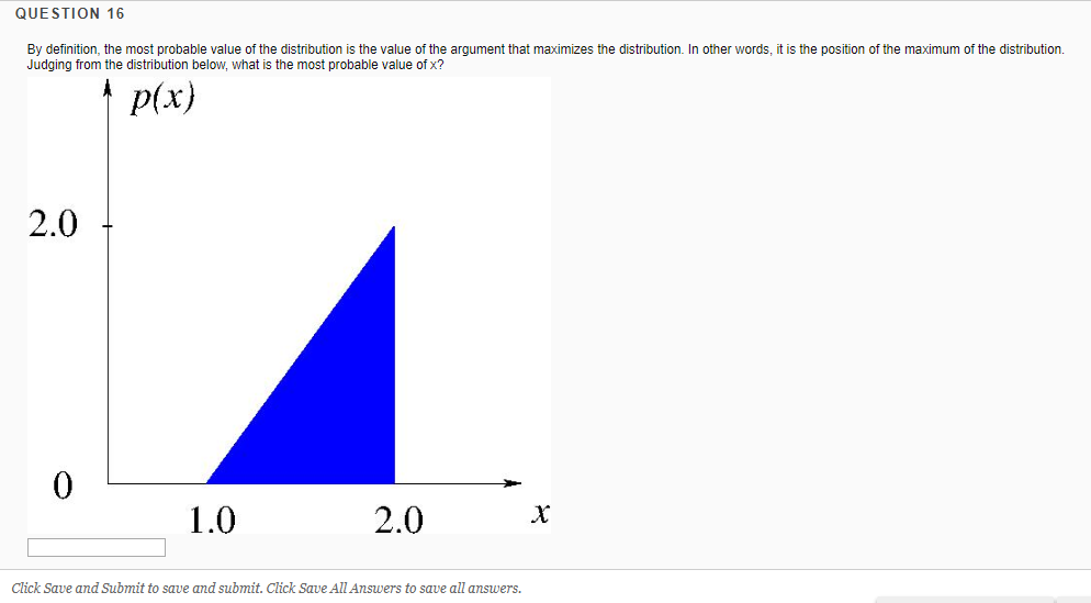 Solved QUESTION 16 By definition, the most probable value of | Chegg.com