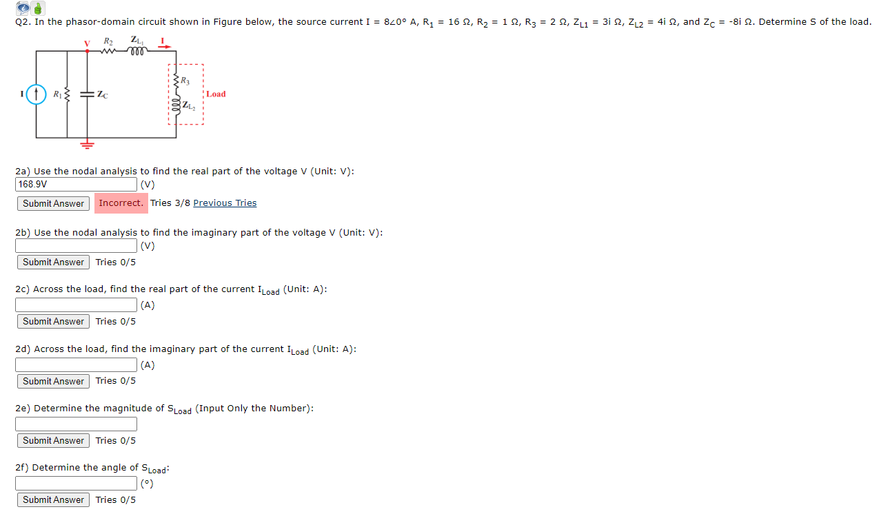 Solved Q2. In the phasor-domain circuit shown in Figure | Chegg.com