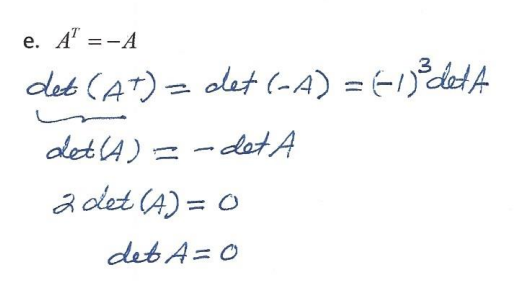 Solved Q. A is a 3x3 matrix. State what you know about the | Chegg.com