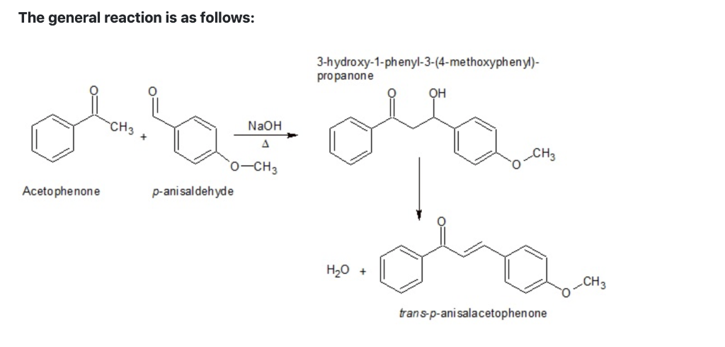 Solved add 0.2 mL p-anisaldehyde, 0.2 mL acetophenone, and 1 | Chegg.com