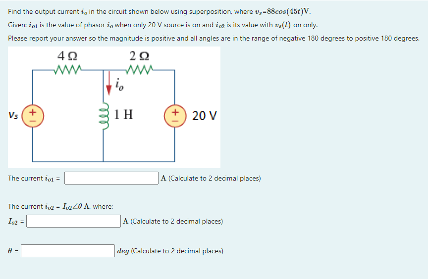 Solved Find the output current io in the circuit shown below | Chegg.com