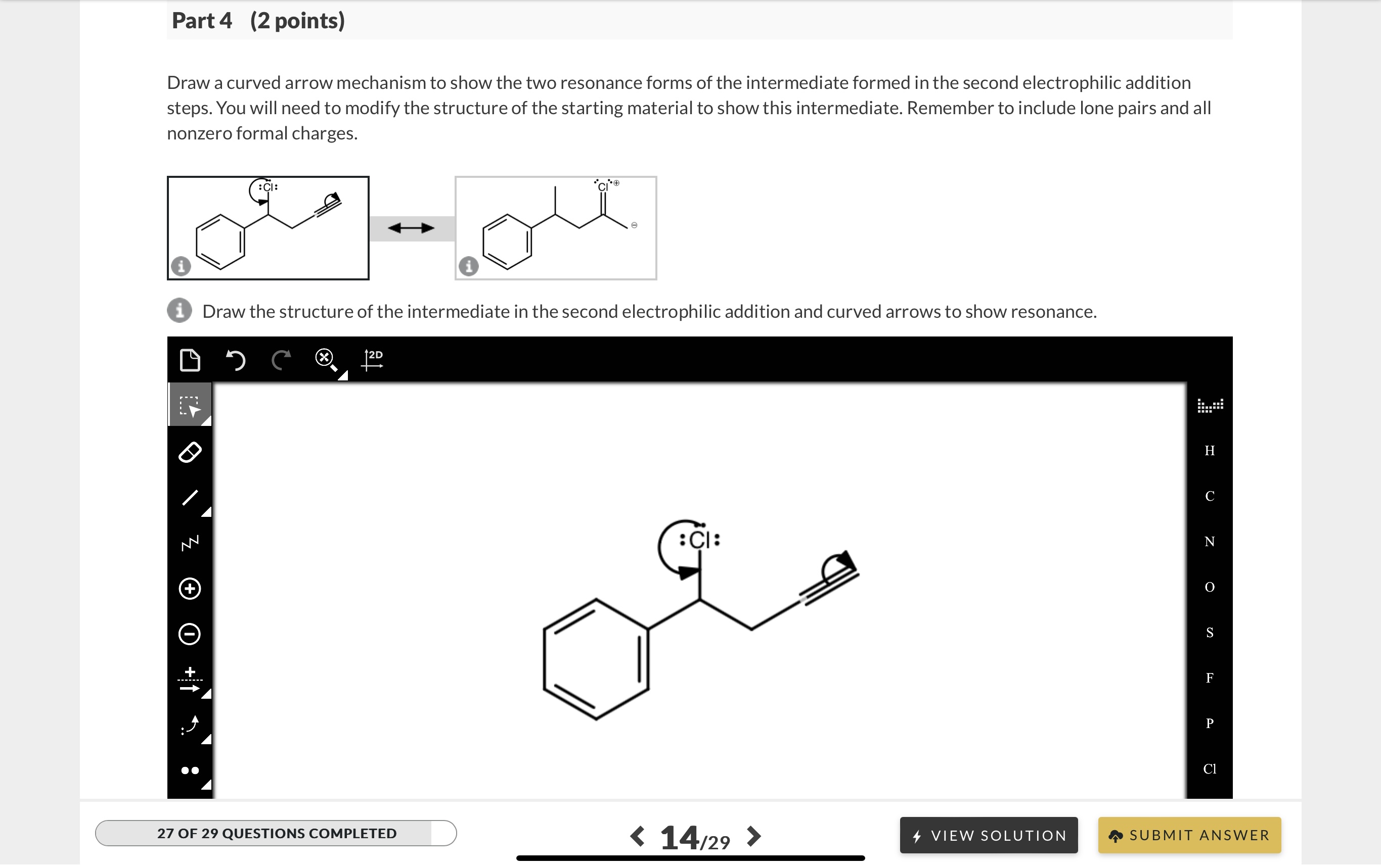 Solved Alkynes can undergo electrophilic addition when | Chegg.com