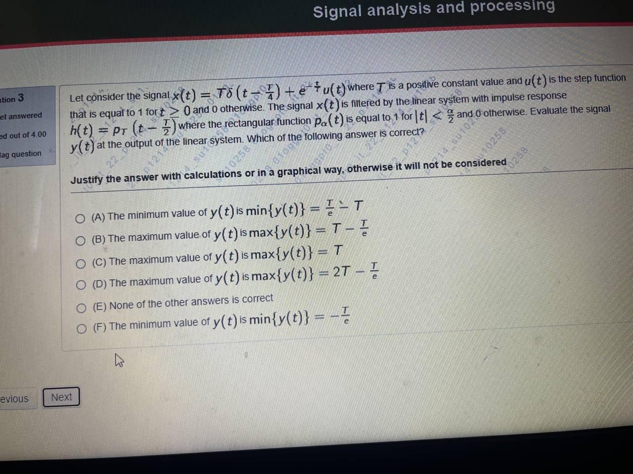 Solved Signal analysis and processing stion 3 et answered | Chegg.com