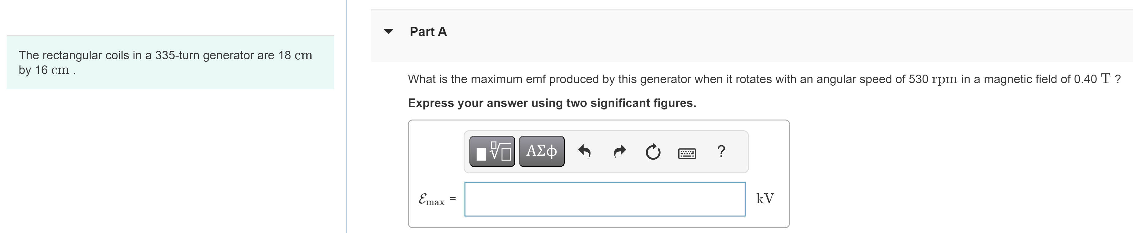 Solved The rectangular coils in a 335-turn generator are 18 | Chegg.com