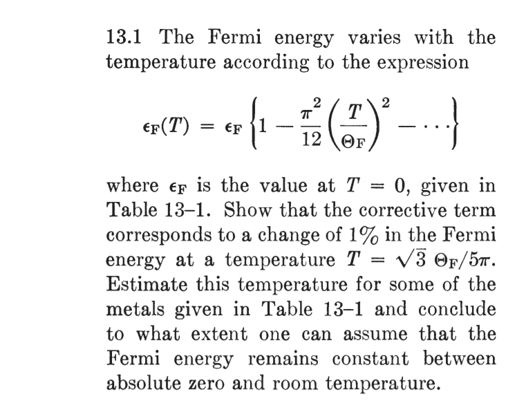 Solved 13.1 The Fermi energy varies with the temperature | Chegg.com