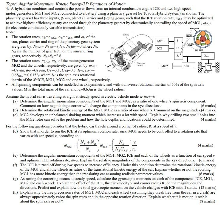 Topic: Angular Momentum, Kinetic Energy \( / 3 D \) | Chegg.com