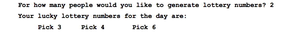 Solved Write a program that generates lottery numbers. | Chegg.com