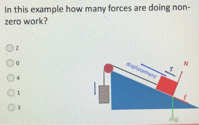 Solved In this example how many forces are doing non- zero | Chegg.com